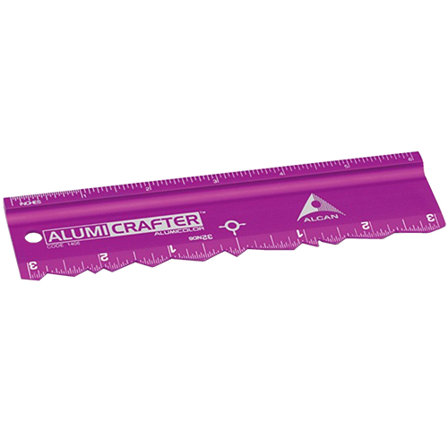 Alumicolor - 6" AlumiCrafter Deckled-Edge Ruler & Straight Edge Cutting ...