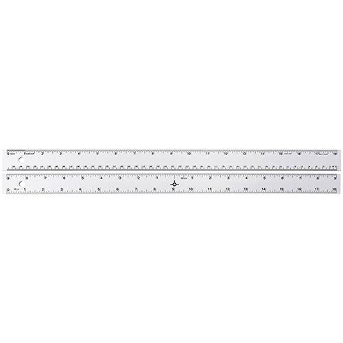 Alumicolor 18" Straight Edge Aluminum Ruler with Center-Finding Back ...