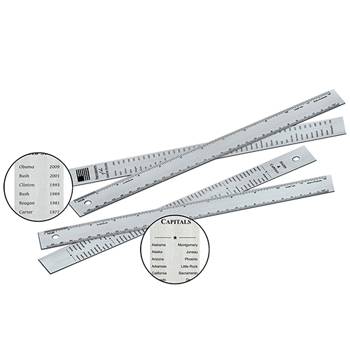 Alumicolor 12" US Presidents Aluminum Ruler, Silver - 1610-1 ...