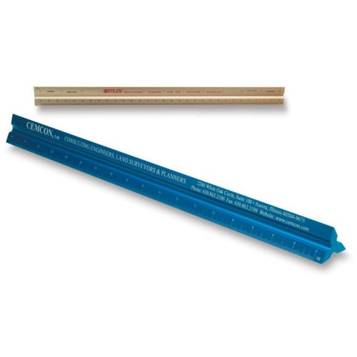 Alumicolor 30cm Metric Engineer Triangular Solid Scale Promotional ...