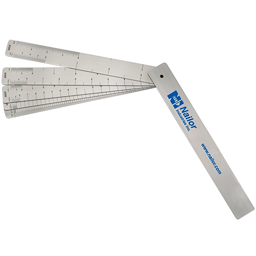 Alumicolor - 6" Drafting Fan with Architect, Engineer and Metric Scales ...