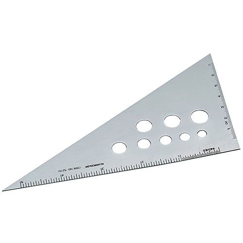 Alumicolor - 10" 30/60/90 Degree Aluminum Triangle, Silver - 5272-1 ...