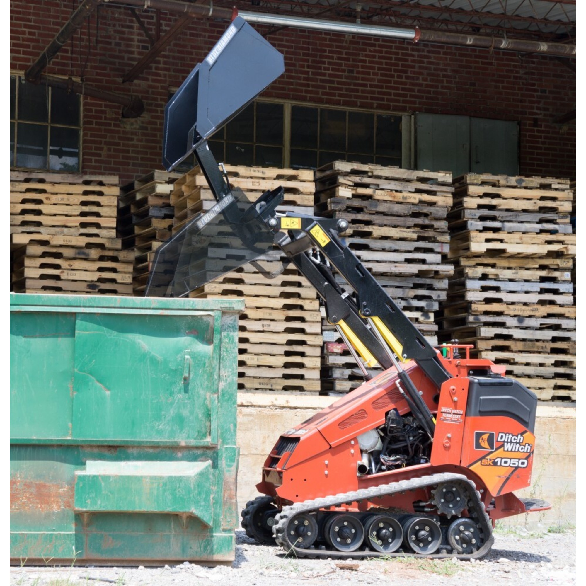 Blue Diamond 50" Front Dump Bucket, Full Size Skid Steer Mount - 108998 - EngineerSupply