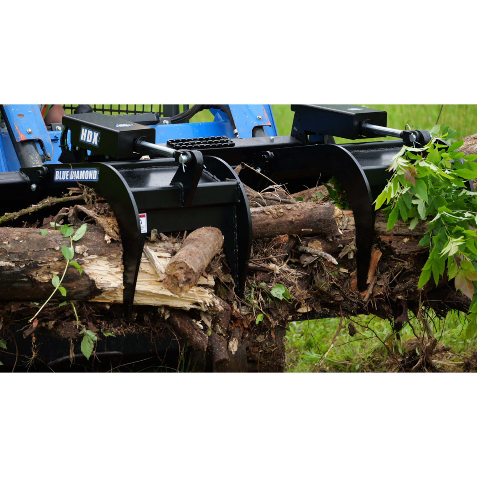 Blue Diamond Attachments 72” Grapple Bucket, HDX Series, Dual Clamps ...