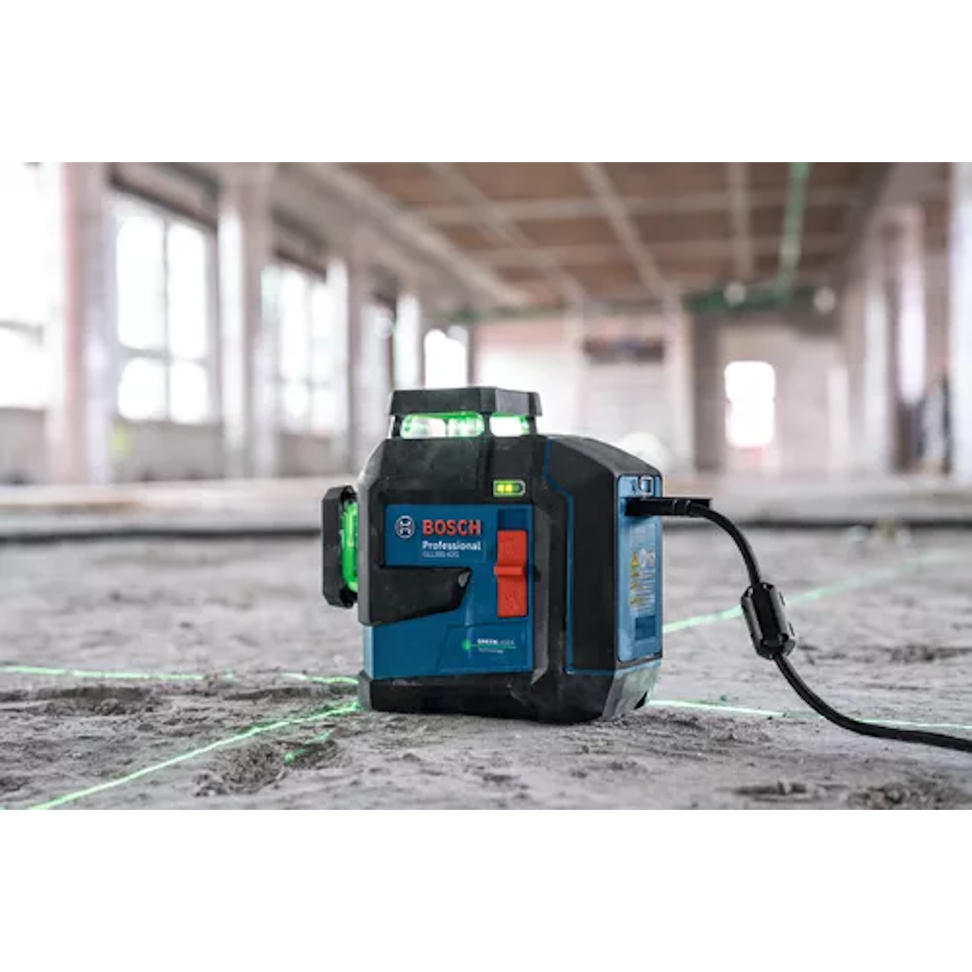 Bosch 3.7V Green-Beam Three-Plane Leveling and Alignment Laser w/ Li ...