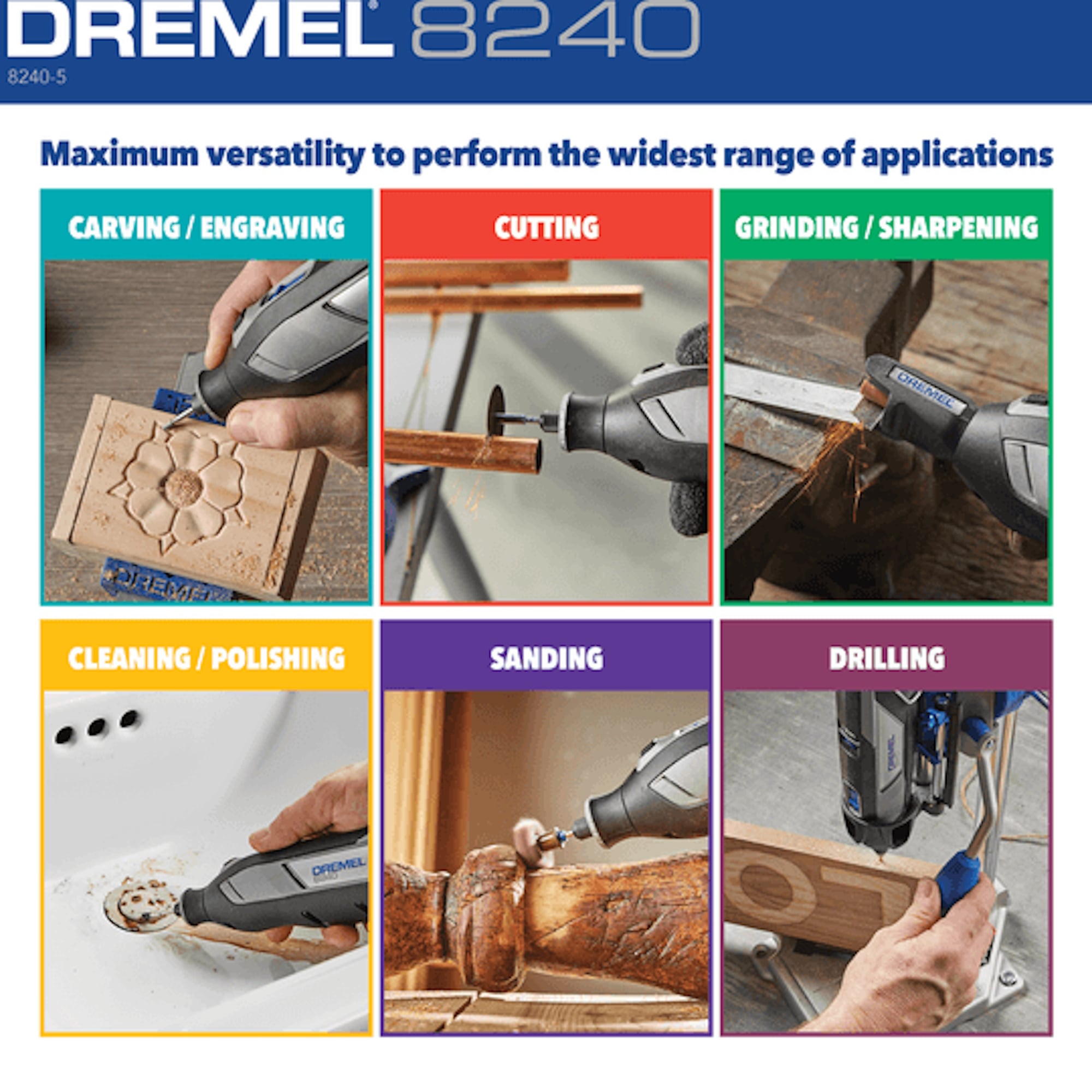 Dremel 8240 12V Cordless Rotary Tool Kit - 8240-5 - EngineerSupply