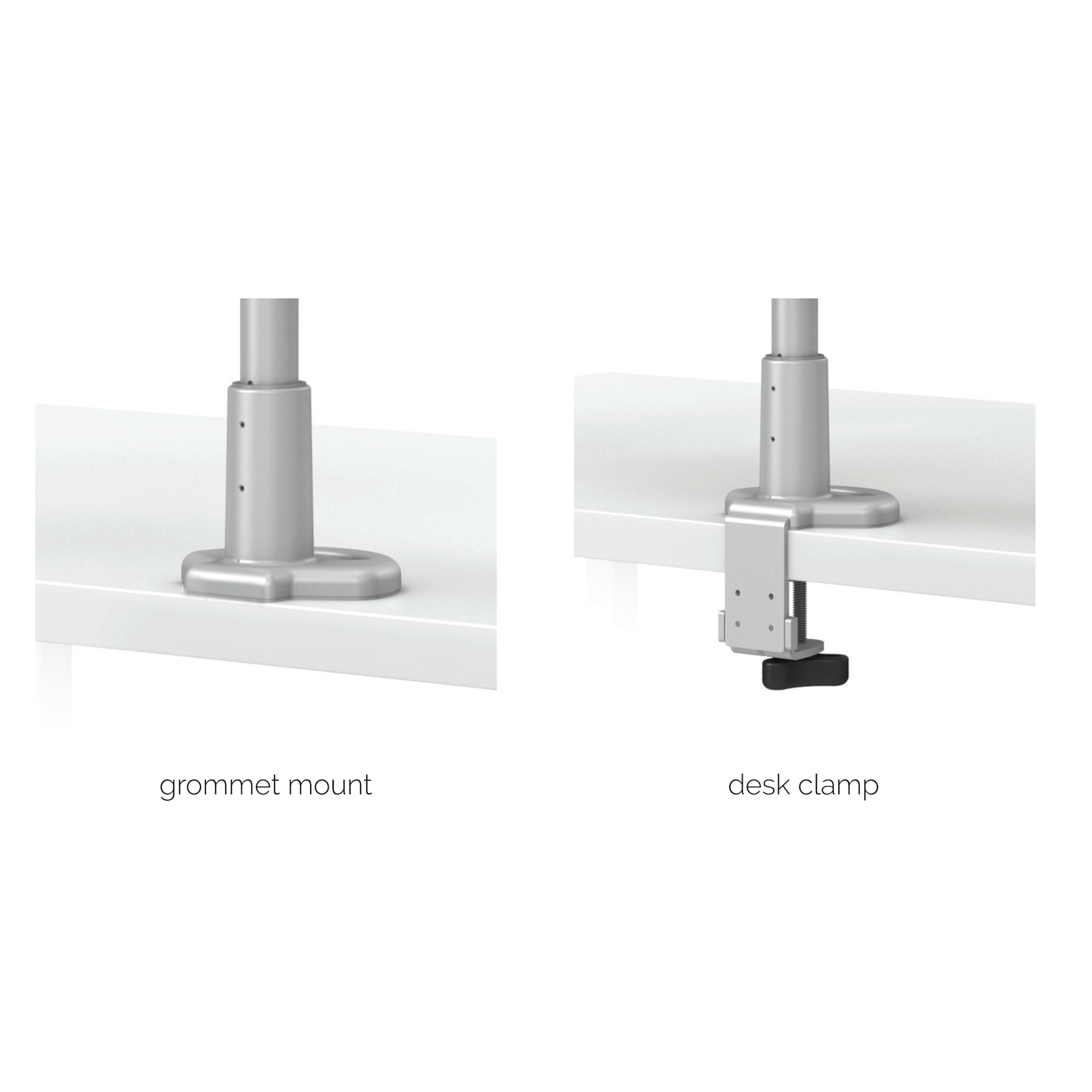 Fellowes Evolve Series Single Monitor Arm w/Desk Clamp & Grommet Mount ...