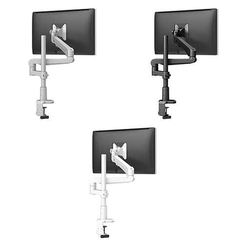 Fellowes Evolve Series Single Monitor Arm w/Desk Clamp & Grommet Mount ...