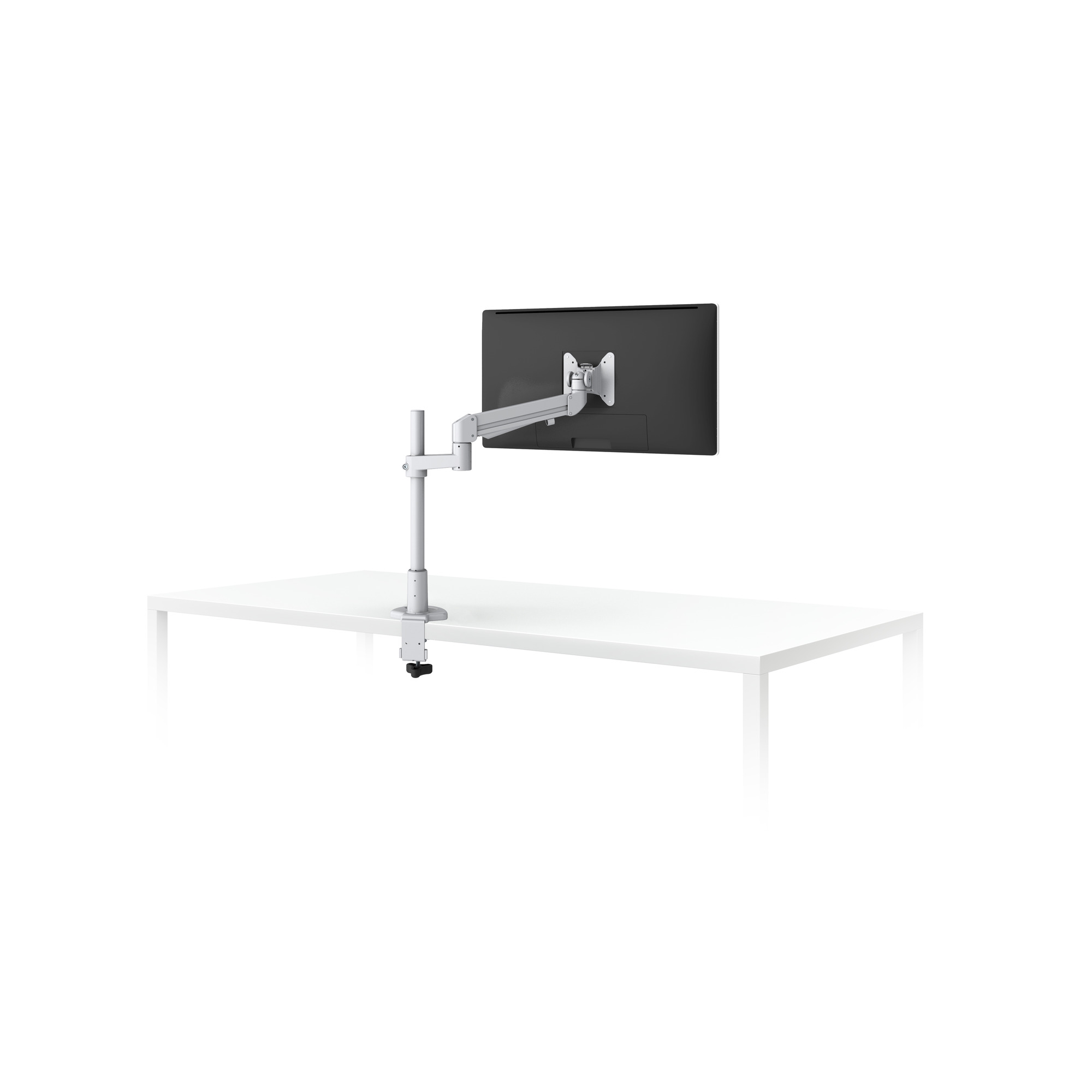 Fellowes Evolve Series Single Monitor Arm w/Desk Clamp & Grommet Mount ...