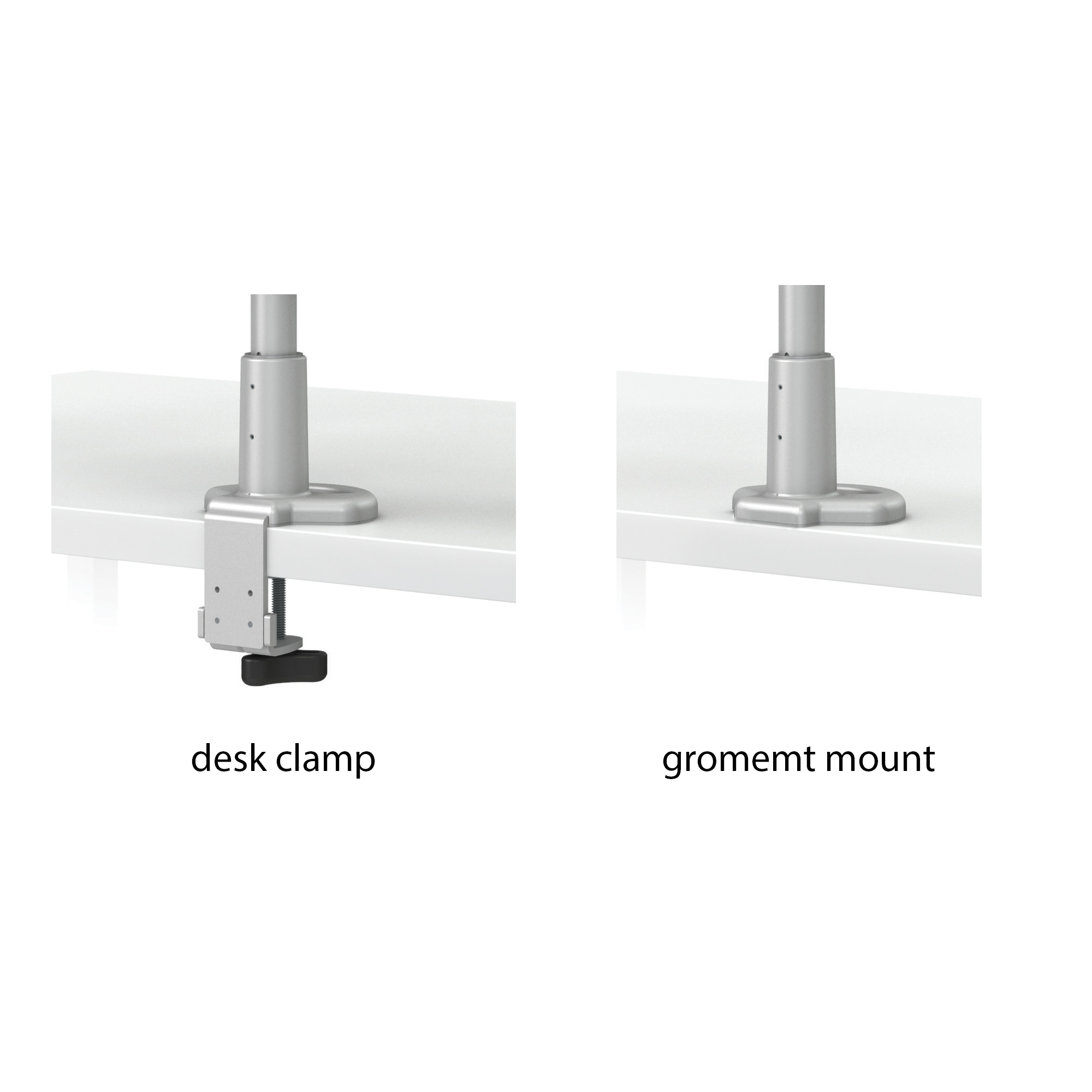 Fellowes Evolve 2 Series Dual Monitor Arm w/Desk Clamp & Grommet Mount ...