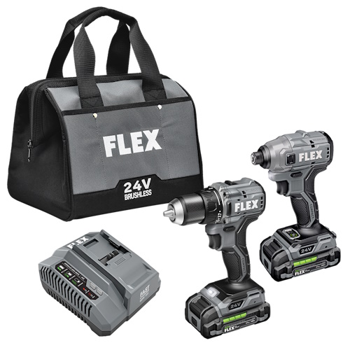 Flex Tools 2 Tool Combo Kit, Compact Drill Driver and Compact Impact Driver - FXM205-2A ...