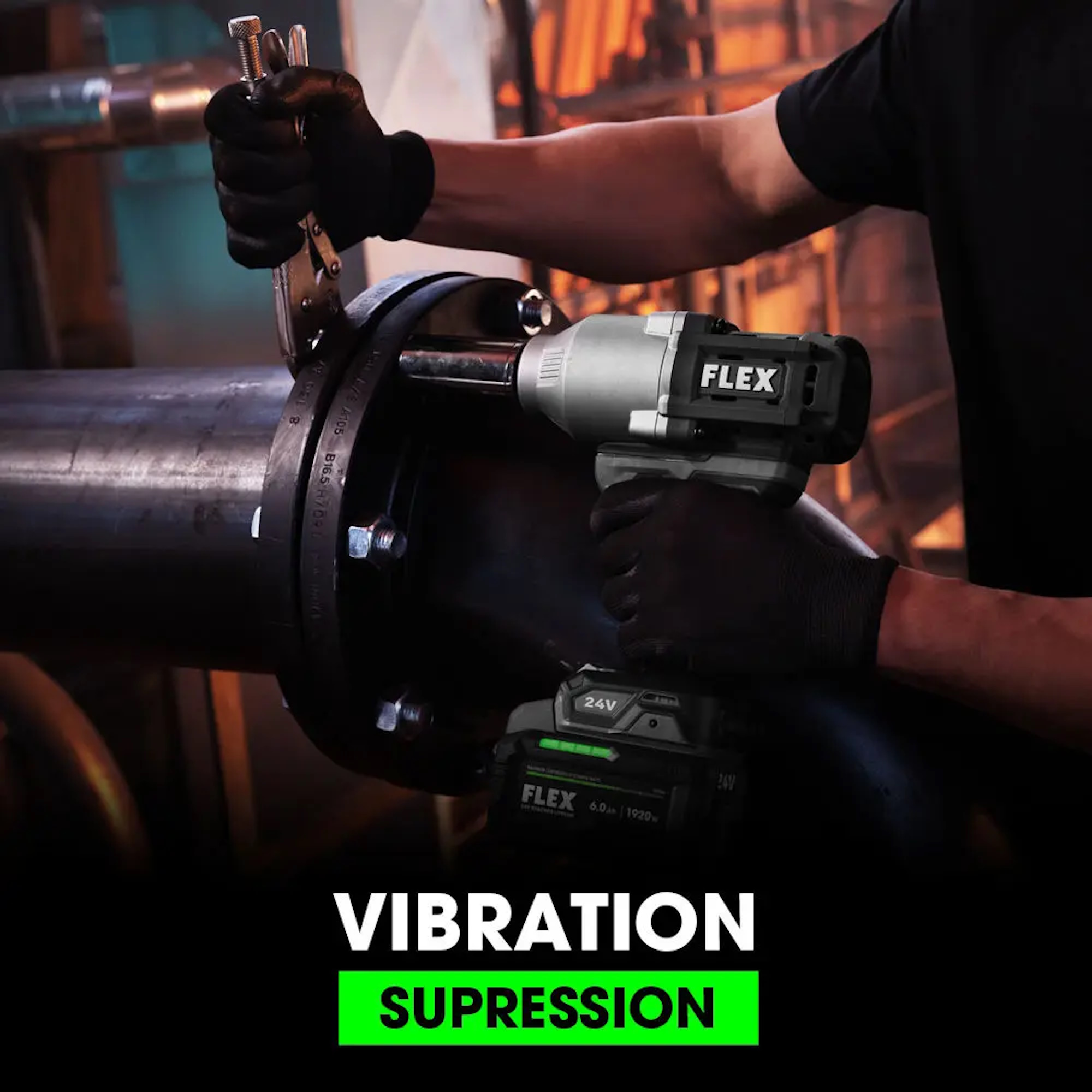 Flex Tools 1/2" High-toque Impact Wrench Stacked Lithium Kit - FX1471-1H - EngineerSupply