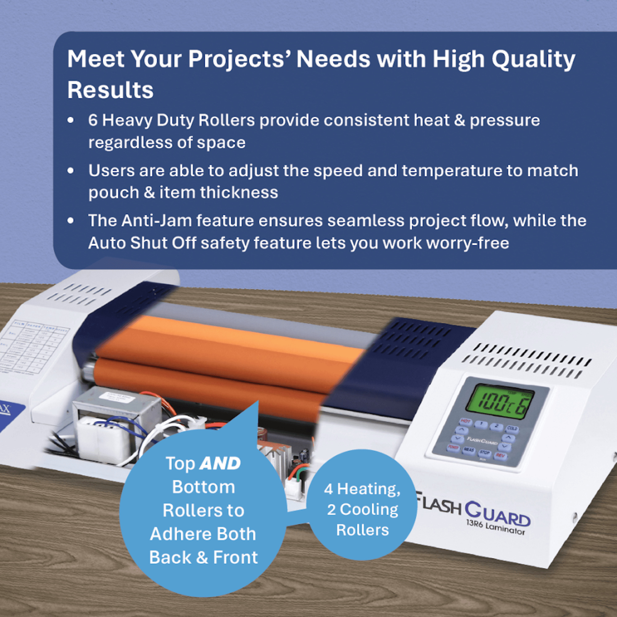 Formax Heavy-Duty Laminator, 13" Infeed - FlashGuard 13R6 - EngineerSupply