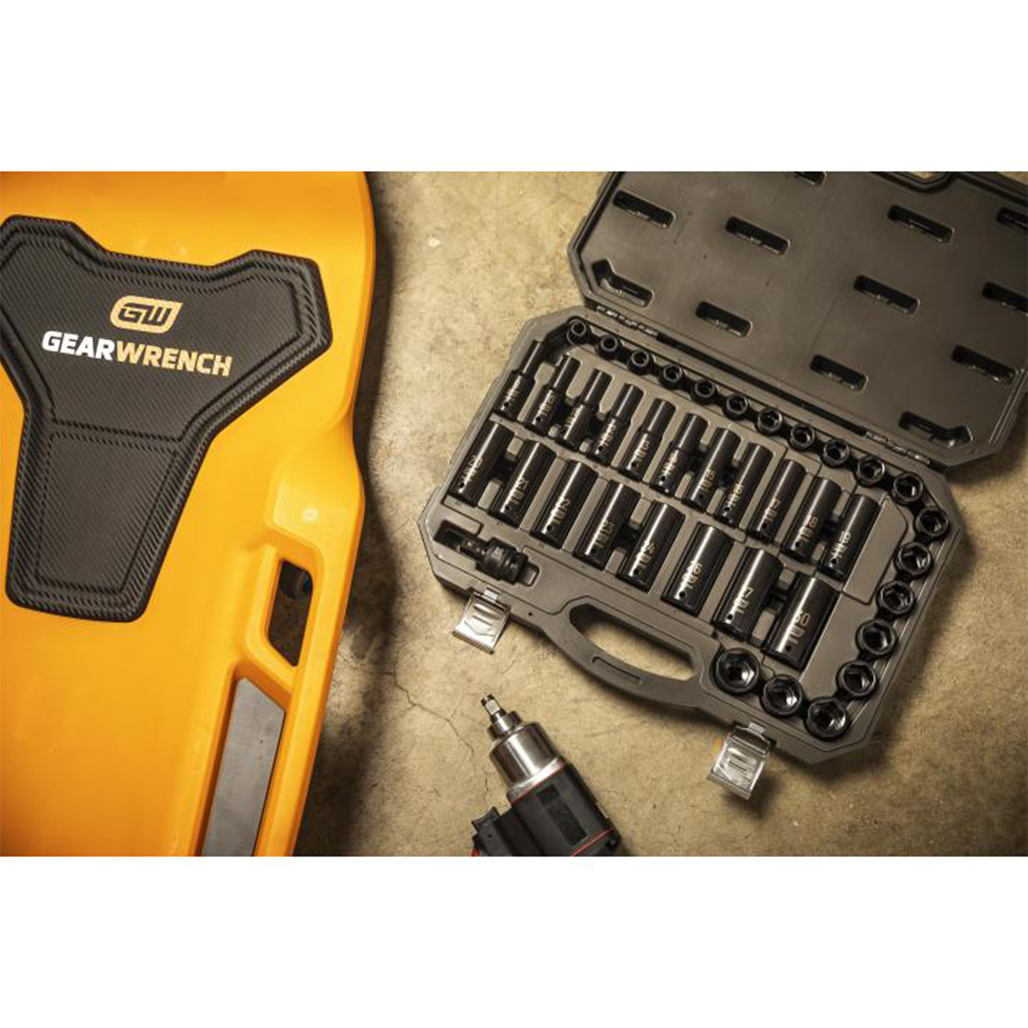 Gearwrench 1/2" Drive 6 Point Standard/Deep Impact Socket Sets (SAE ...