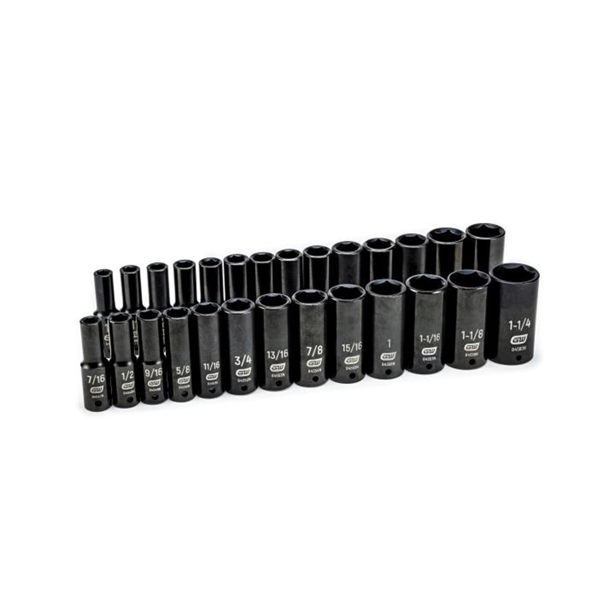 Gearwrench 1/2" Drive 6 Point Standard/Deep Impact Socket Sets (SAE ...