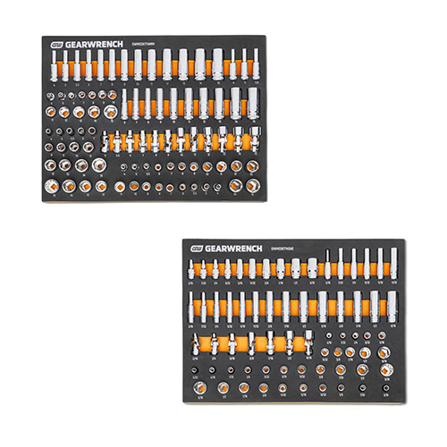 Gearwrench 1/4" Drive Master Socket Sets in Foam Storage Tray (Metric ...