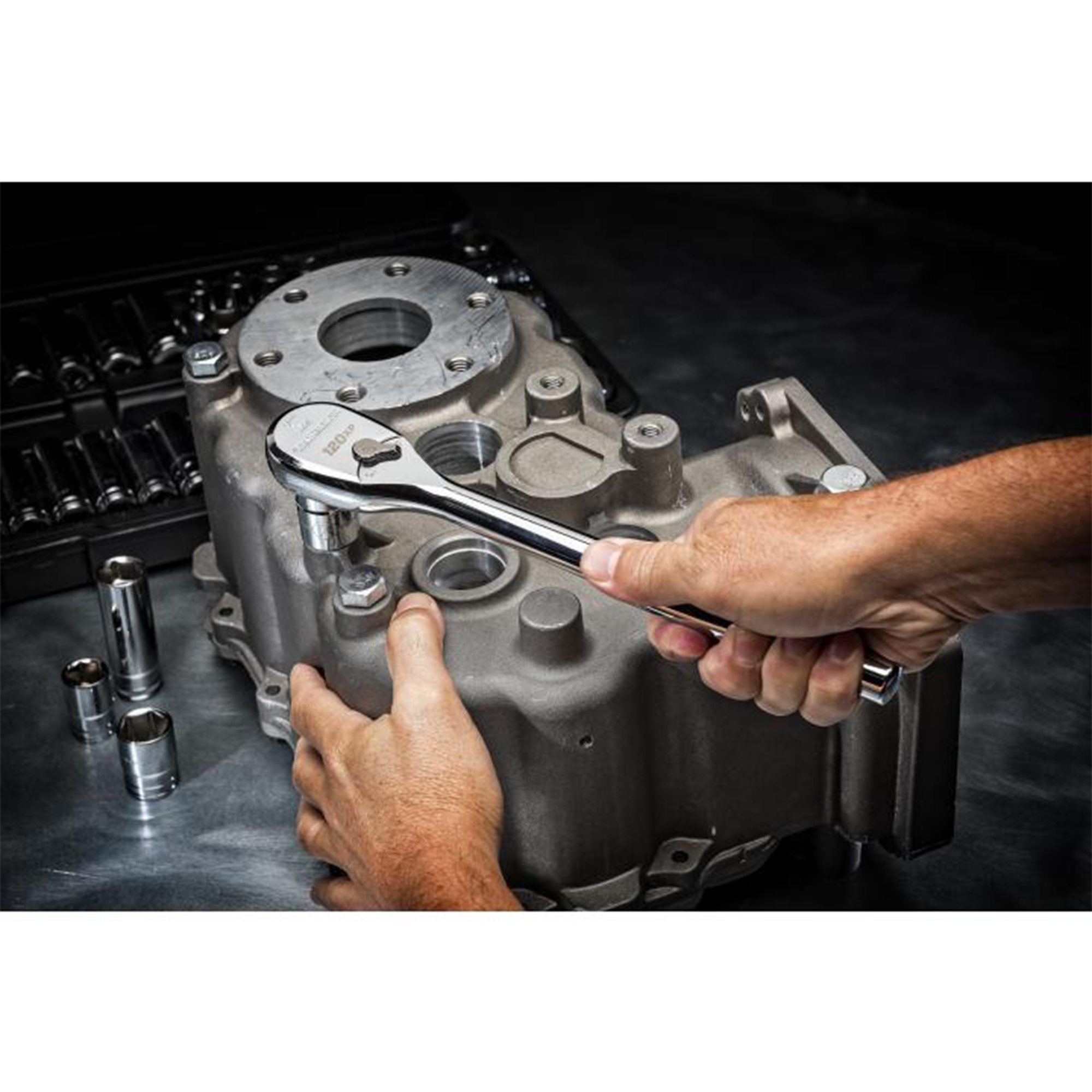 Gearwrench 1/4", 3/8" & 1/2" Drive 120XP Teardrop / Flex Head Ratchet ...