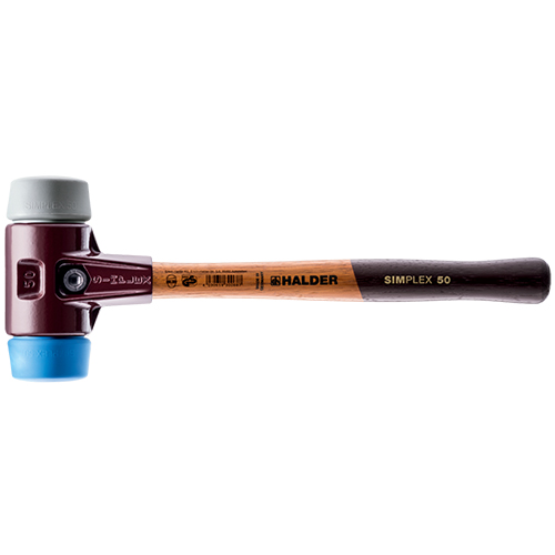 Halder Simplex Mallet with Soft Blue & Grey Rubber Inserts, Non-Marring ...