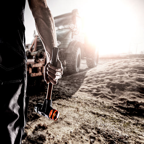 Halder Simplex Mallet with Black Rubber & Red Plastic Inserts/Cast Iron ...