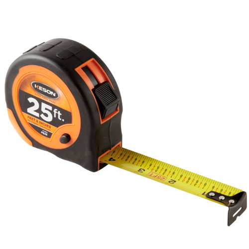 Keson 25ft Economy Series Short Tape - Feet, Inches, 10ths, 100ths ...