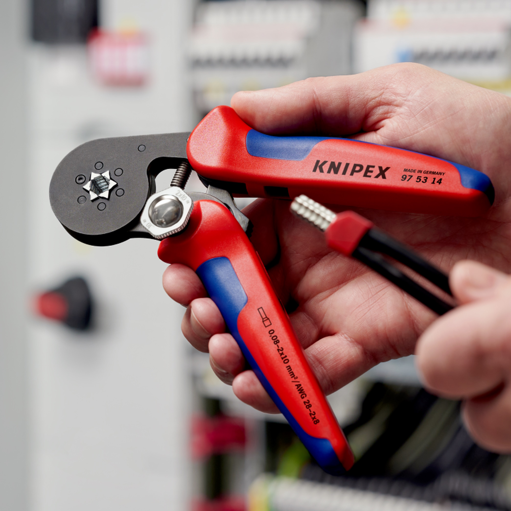 Knipex 7 1/4" Self-Adjusting Crimping Pliers For Wire Ferrules - 97 53 ...