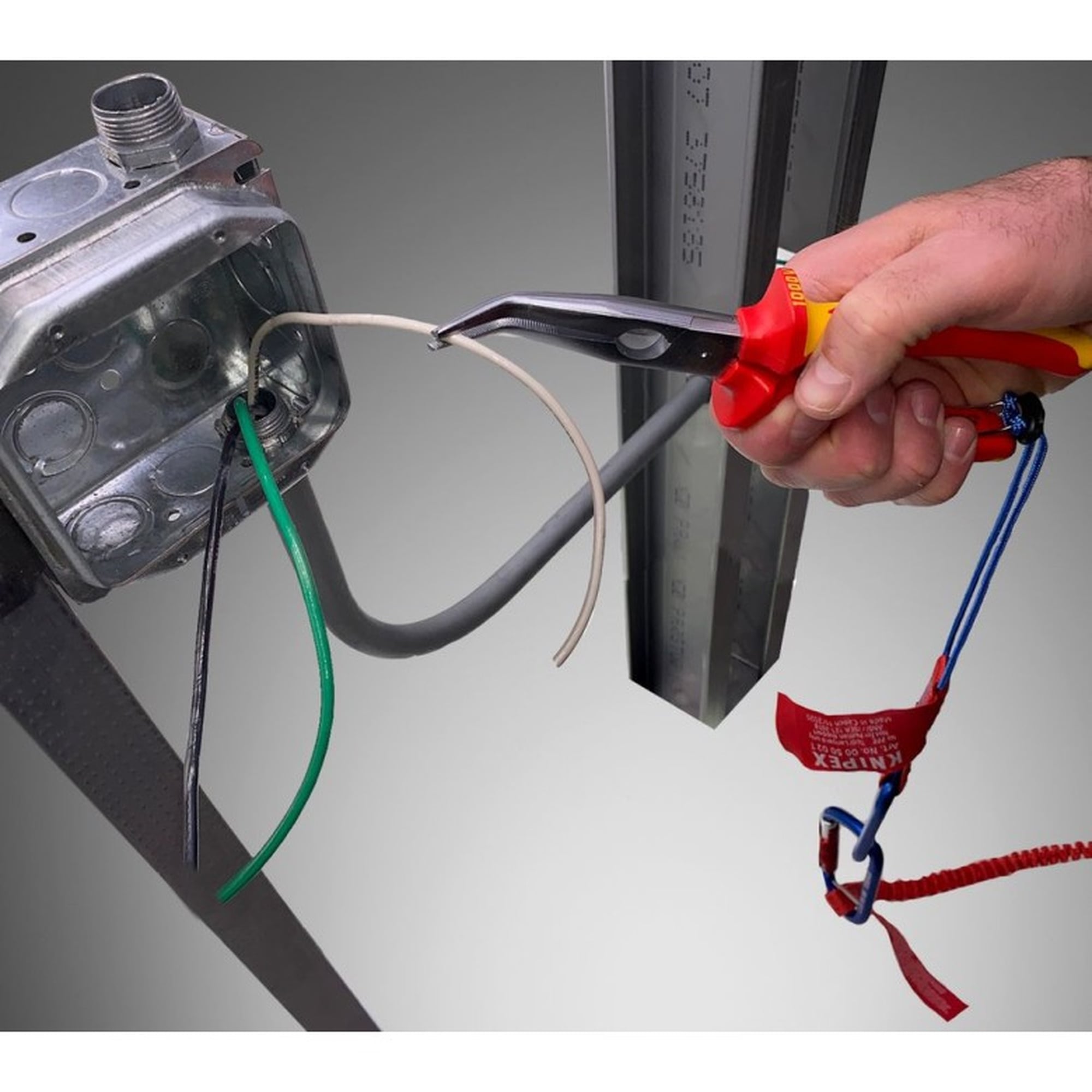 Knipex 38" Tool Tethering Lanyard with Captive Eye Carabiner - 00 50 05 ...