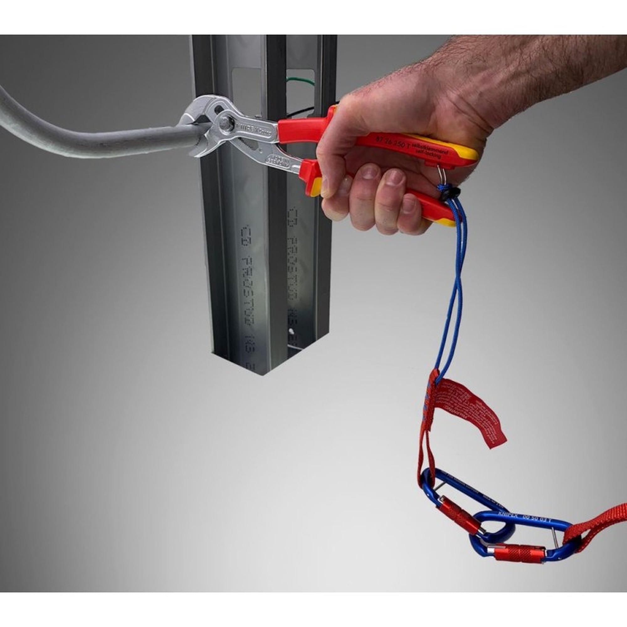 Knipex 38" Tool Tethering Lanyard with Captive Eye Carabiner - 00 50 05 ...