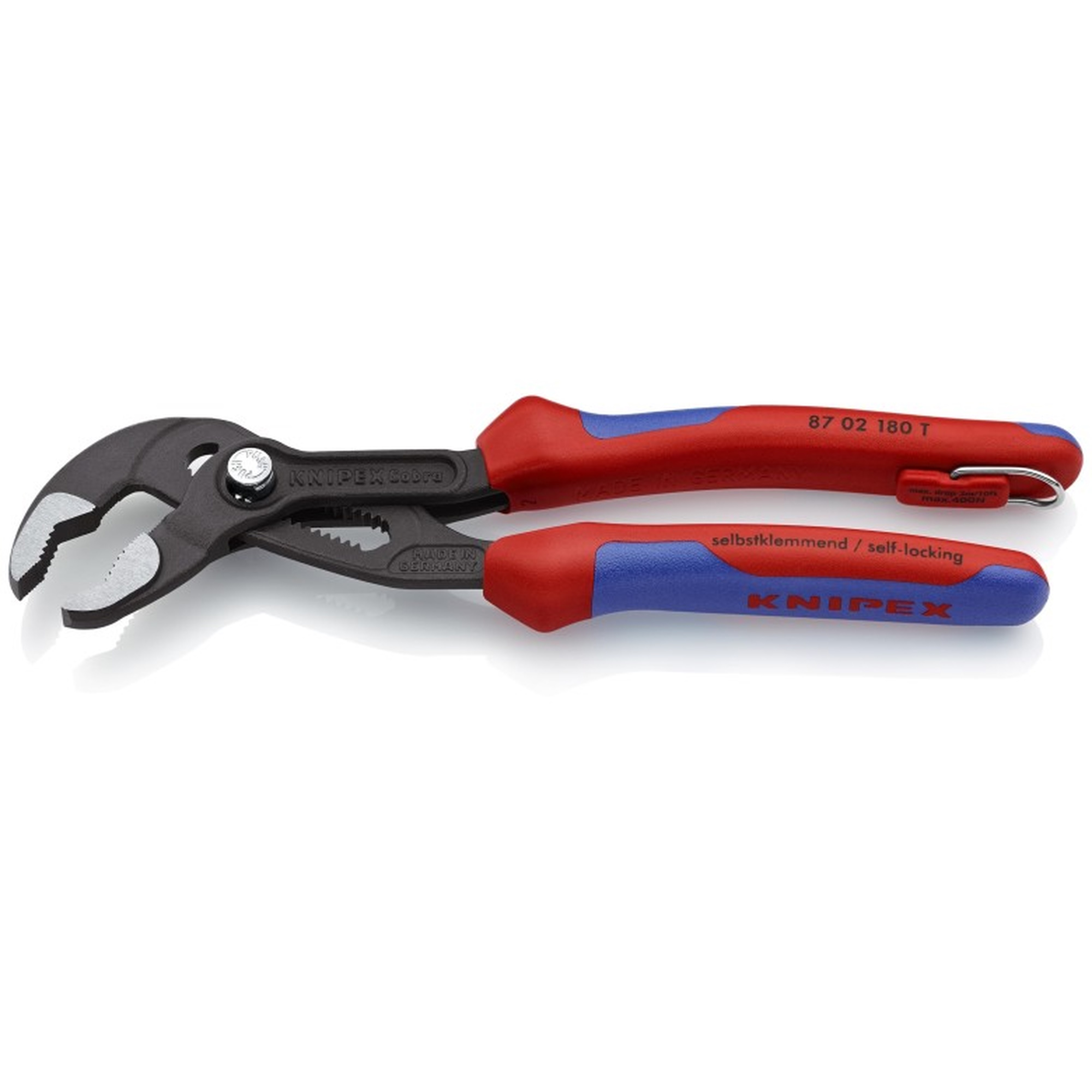 Knipex 7 1/4" Cobra® Water Pump Pliers-Tethered Attachment - 87 02 180 ...