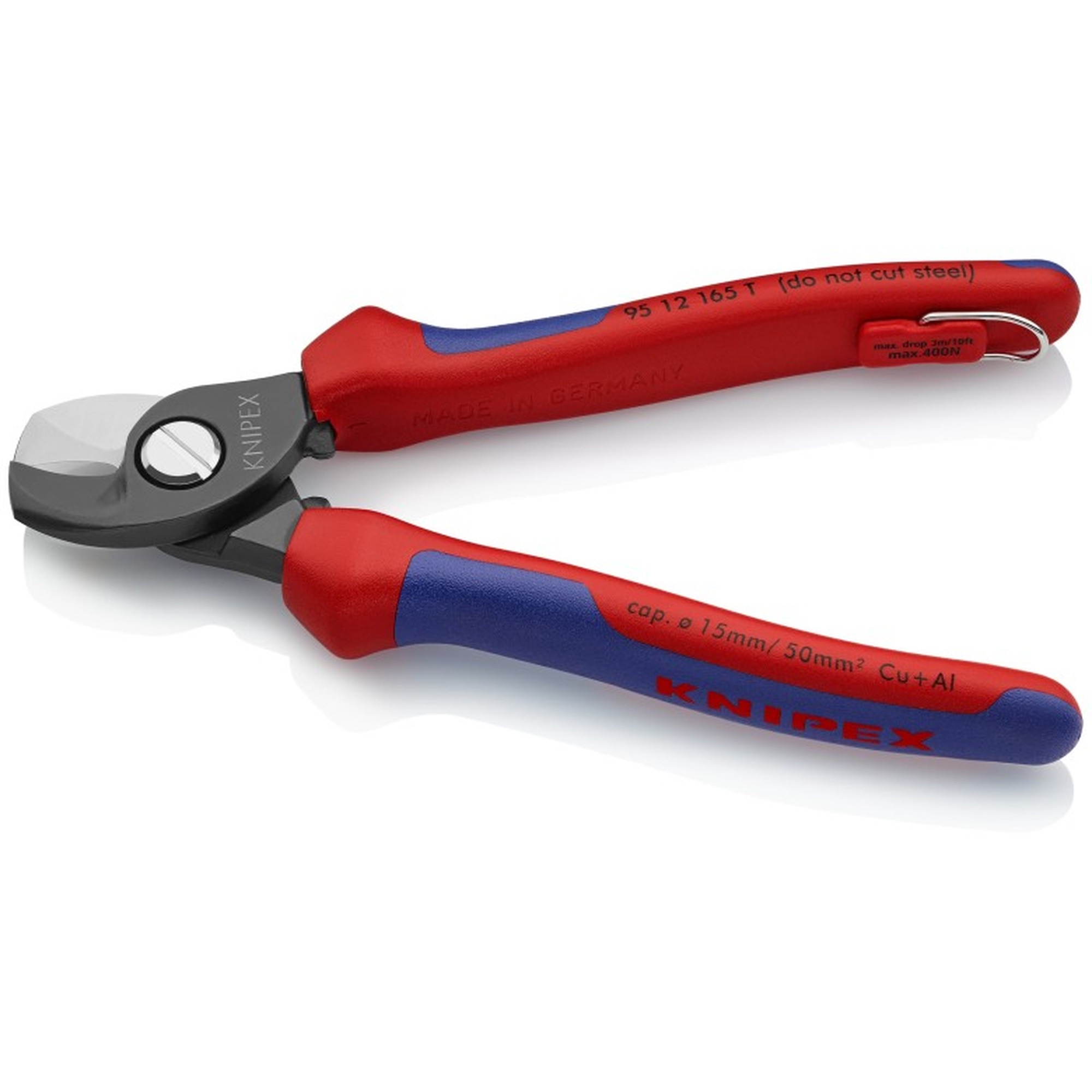 Knipex 6 1/2" Cable Shears-Tethered Attachment - 95 12 165 T BKA ...