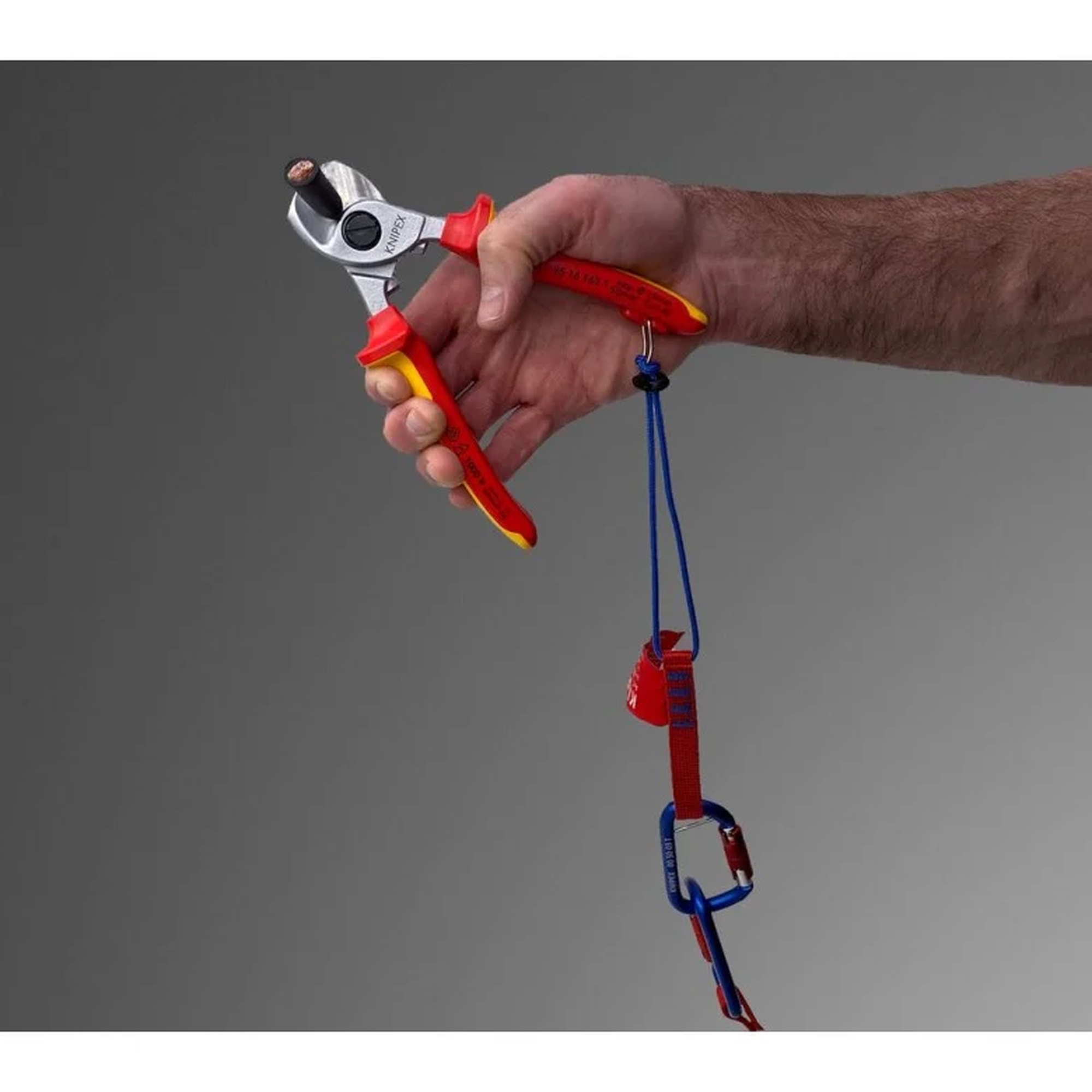Knipex 6 1/2" Cable Shears-1000V Insulated, Tethered Attachment - 95 16 ...
