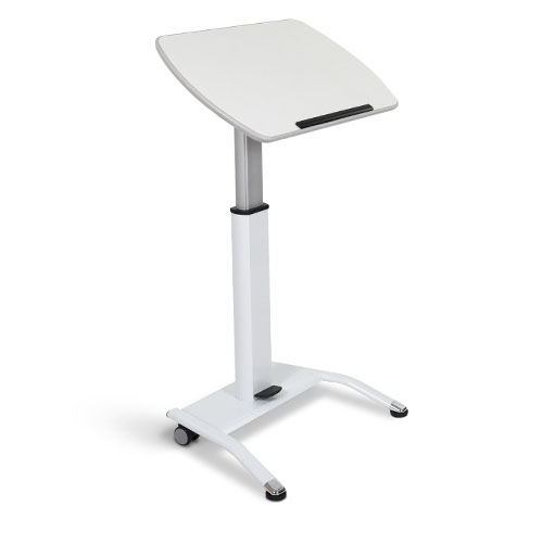 Luxor LX-PNADJ-WH - Pneumatic Height Adjustable Lectern - EngineerSupply