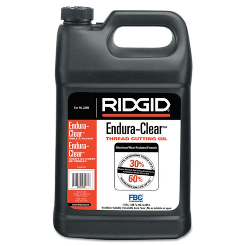 Ridgid Thread Cutting Oil, 1 gal, Jug, 300° F Flash Point, Endura Clear ...