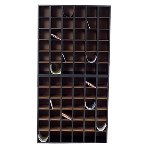 Safco Wood 36 Compartment Mail Sorter, Black - 7766BL - EngineerSupply