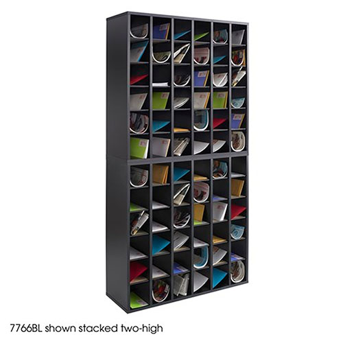 Safco Wood 36 Compartment Mail Sorter, Black - 7766BL - EngineerSupply