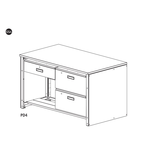 Safco TechWorks, 63"W x 6"D Frame Spreader - A9283 - EngineerSupply