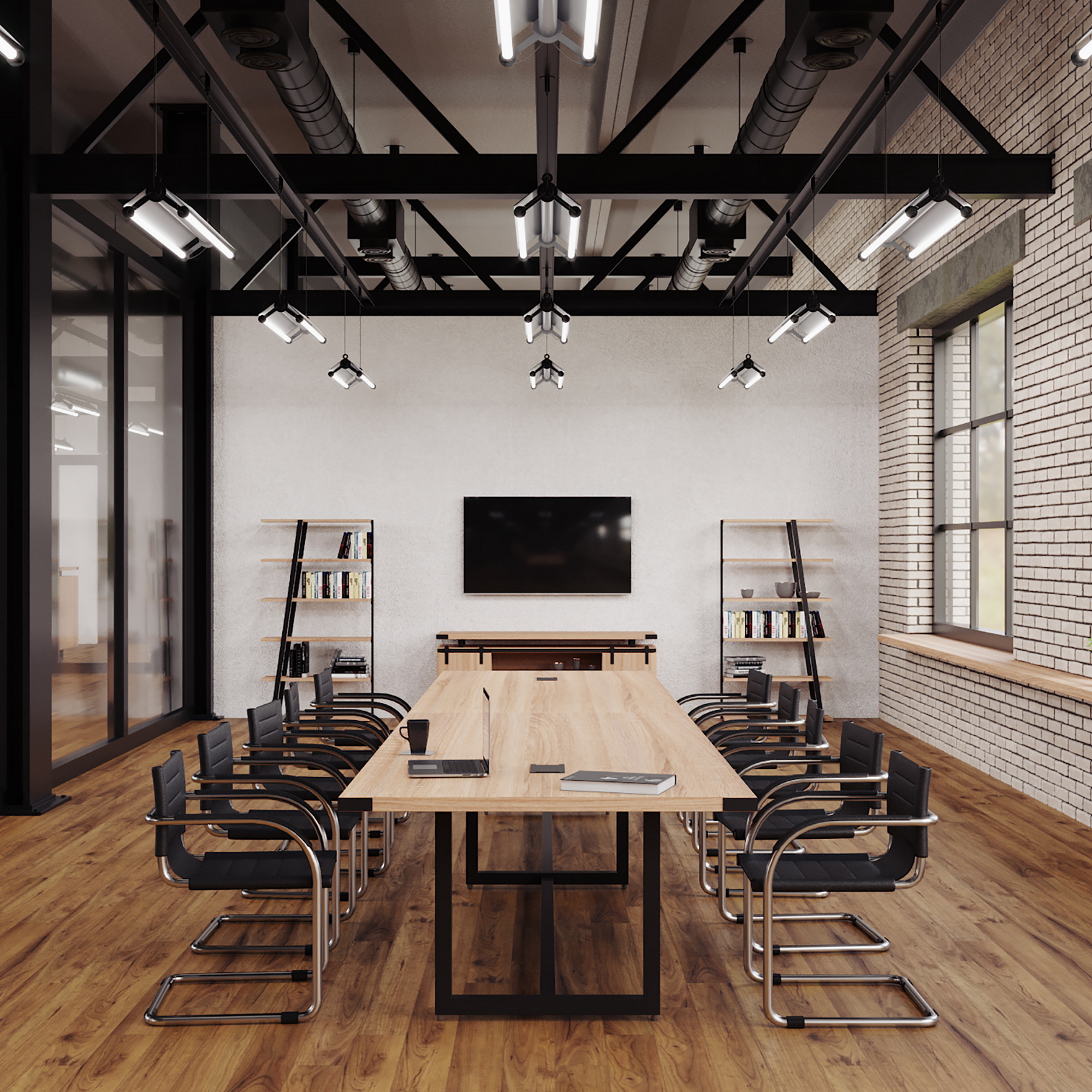 Safco Mirella Conference Table, Sitting-Height, 12' - (4 Colors ...