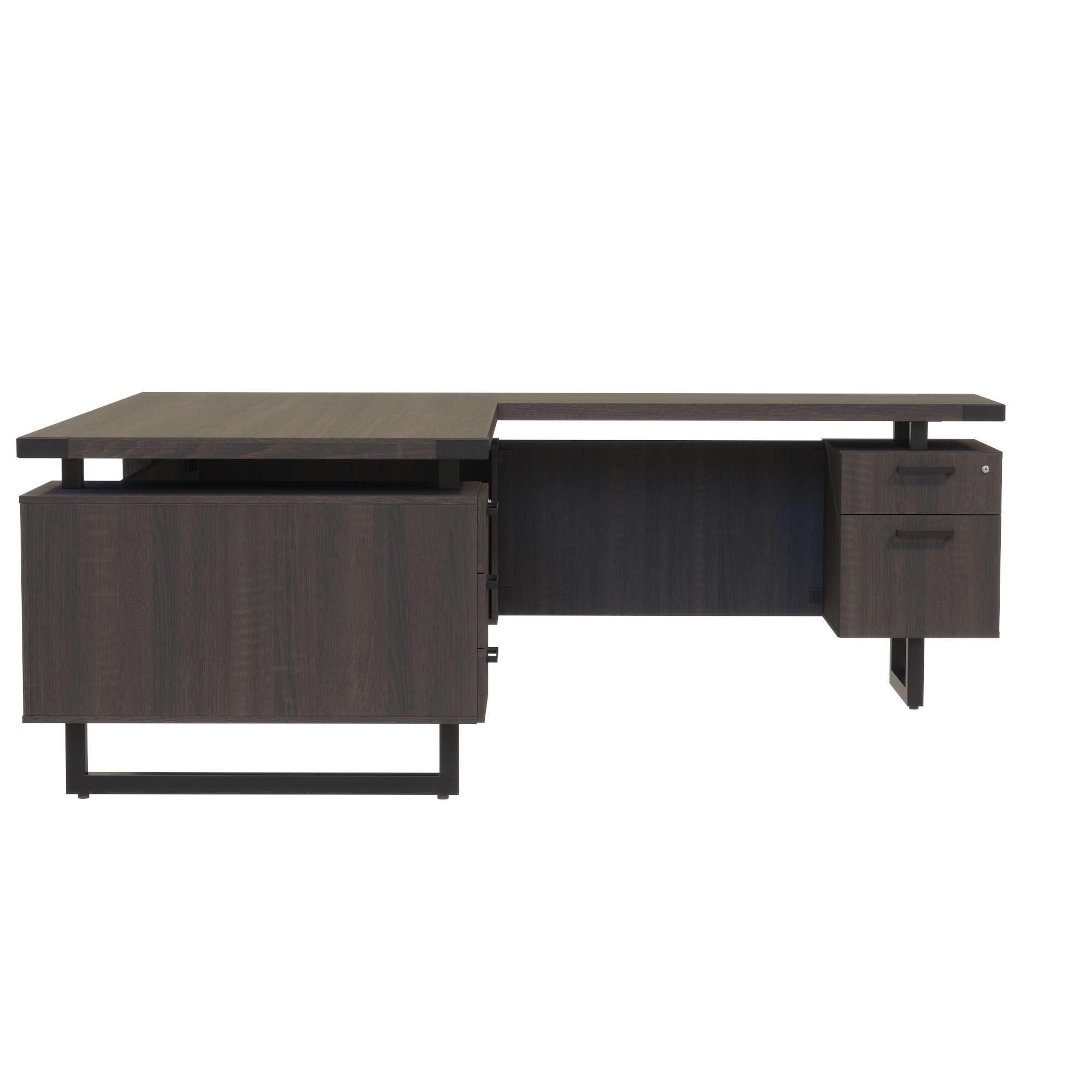 Safco Mirella L-Shaped Configuration Desk, BBB/BF - EngineerSupply