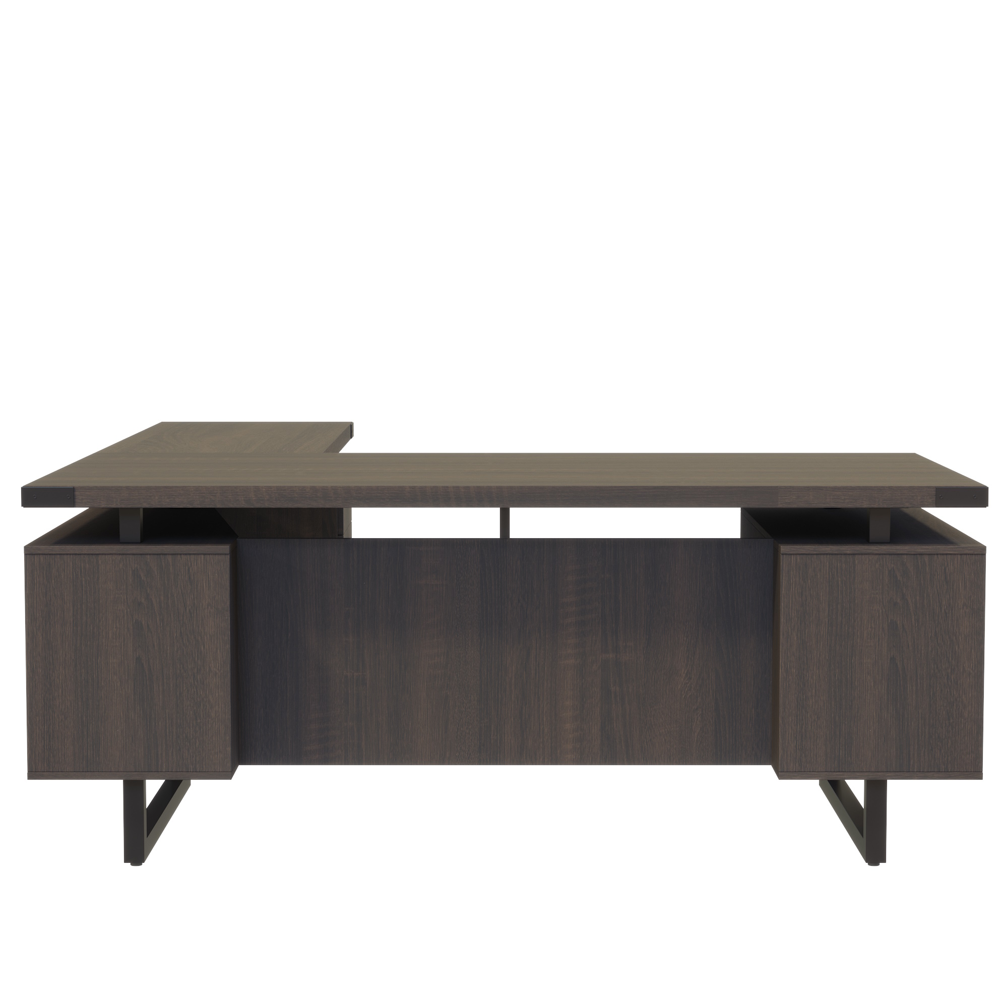 Safco Mirella L-Shaped Configuration Desk, BBB/BF - EngineerSupply