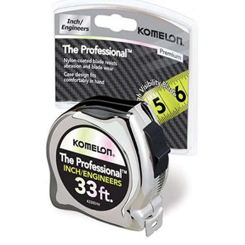 Komelon The Professional 433IEHV 33' Engineer's Measuring Tape 870433 ...