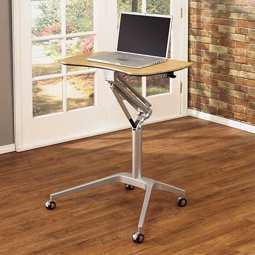Studio Designs Ridge Height Adjustable Cart - Silver Legs and Maple Top ...