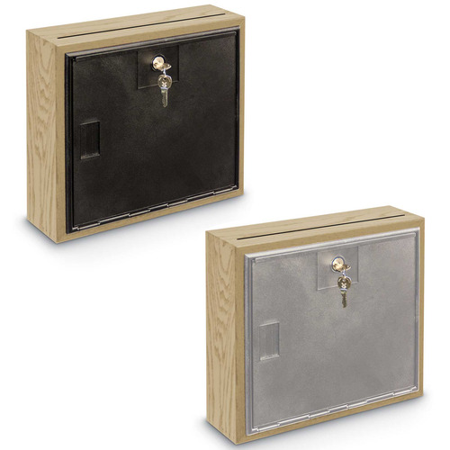 Titan Tools Secure Wood Document Drop Box, Light Oak w/ Door - (2 ...