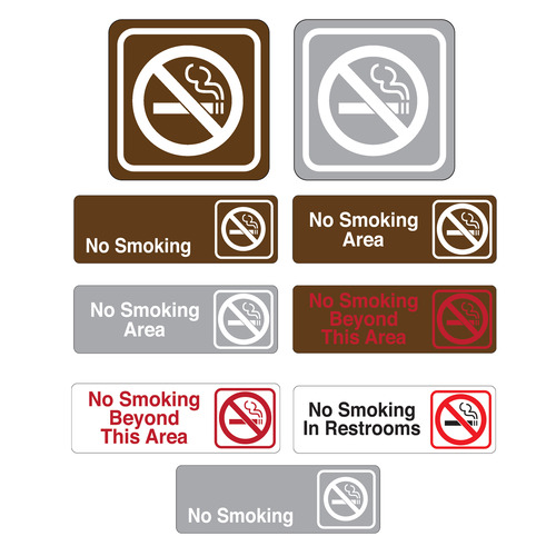 Titan Tools Single Sided Wall Mount Facility Signs, Smoking and No ...