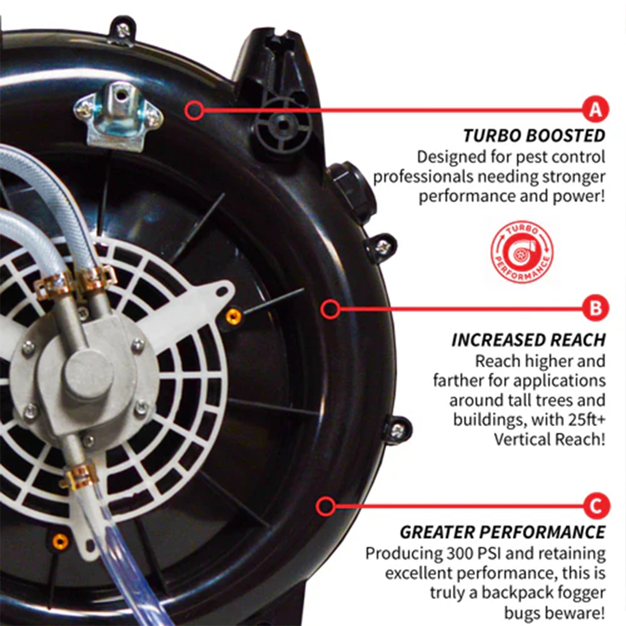 Tomahawk - 3.7 Gallon Turbo Boosted Backpack Fogger, Duster, Blower with 3HP Engine for Pest ...