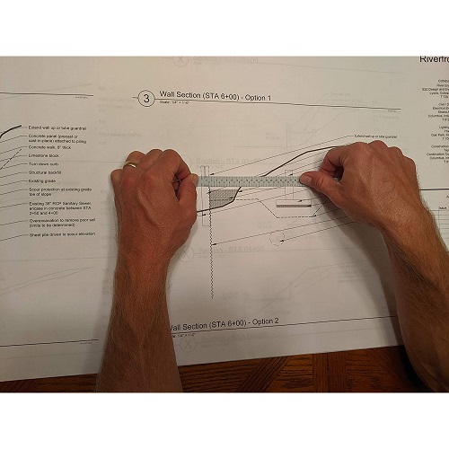 Triangle Scale Tape - 3 Foot Professional Architectural Drafting Scale ...