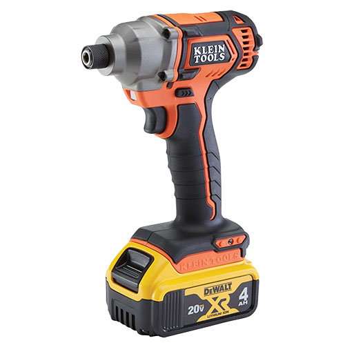 Klein Tools 1/4" Hex Drive Battery-Operated Compact Impact Driver Kit ...