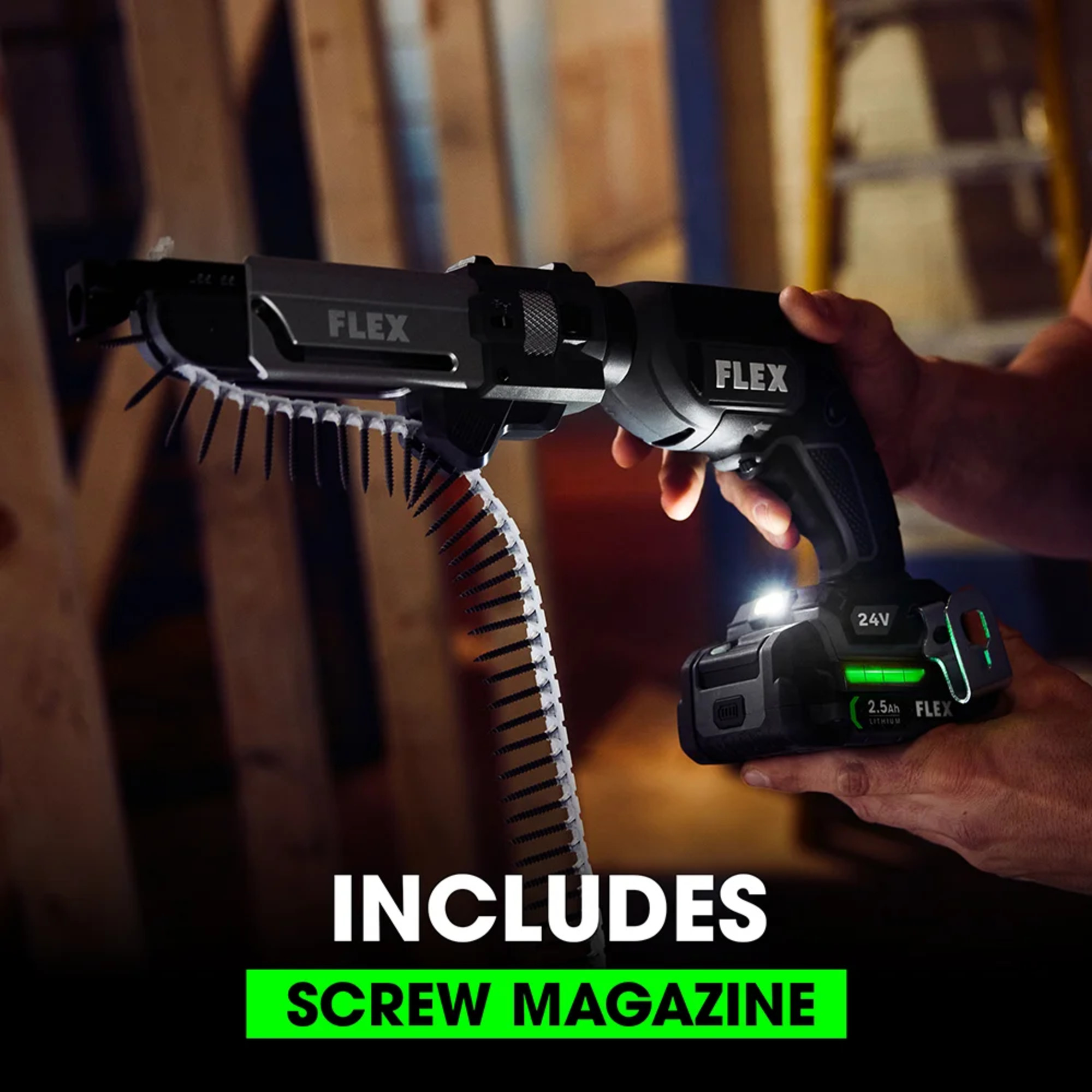 Flex Tools 24V Drywall Screw Gun - (2 Options Available) - EngineerSupply
