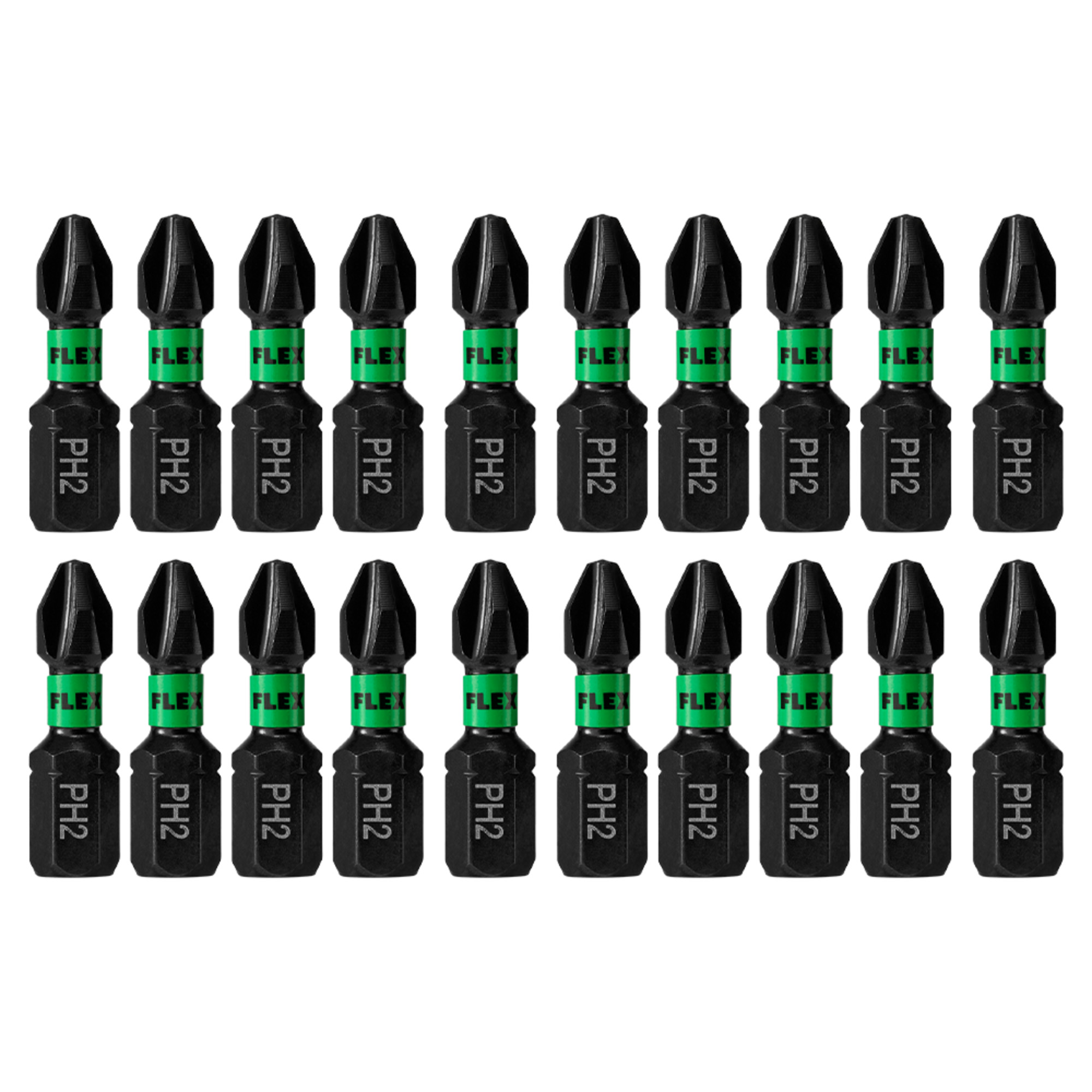 Flex Tools IMPACKS 20-Piece PH2 Impact Driver Bits - (2 Sizes Available ...