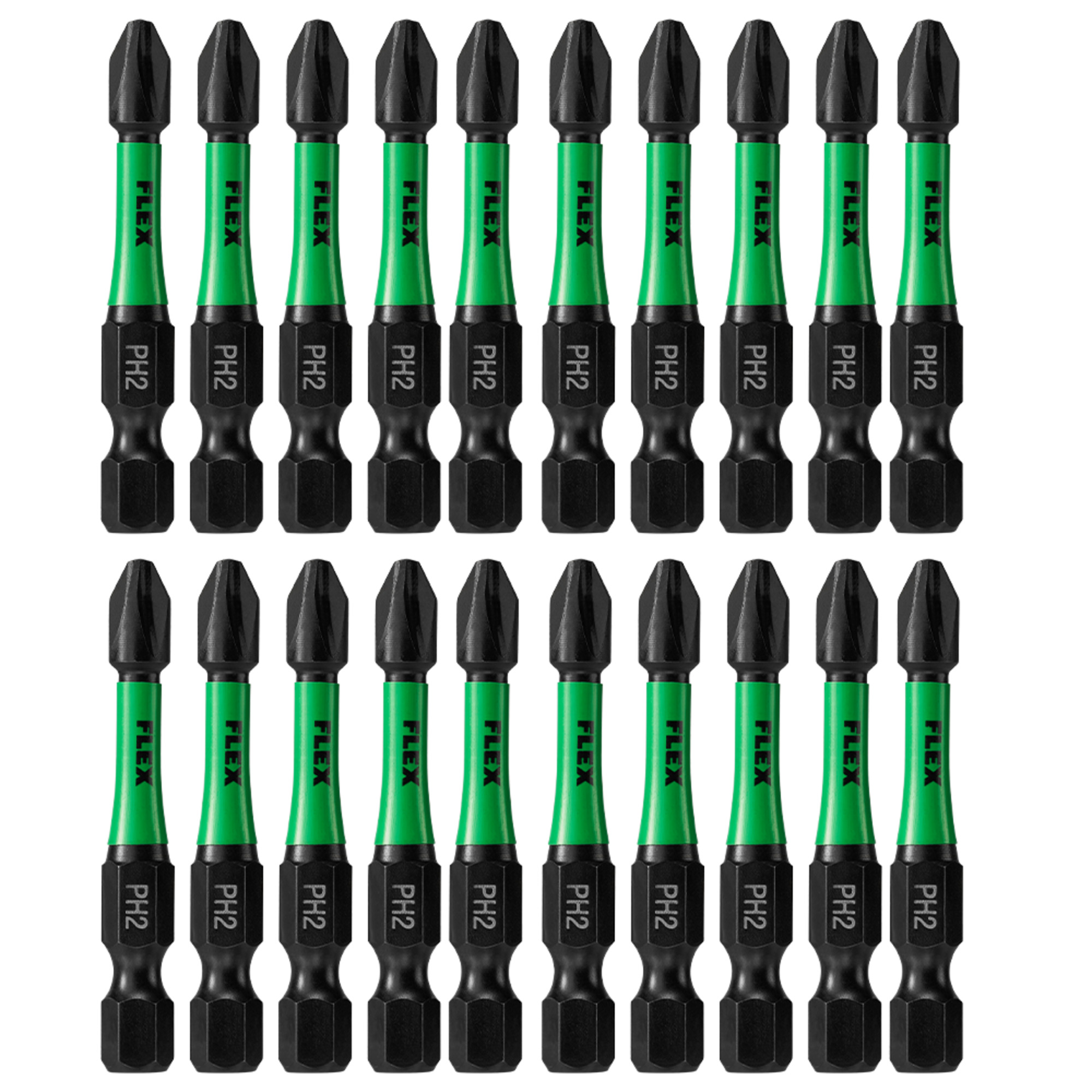 Flex Tools IMPACKS 20-Piece PH2 Impact Driver Bits - (2 Sizes Available ...