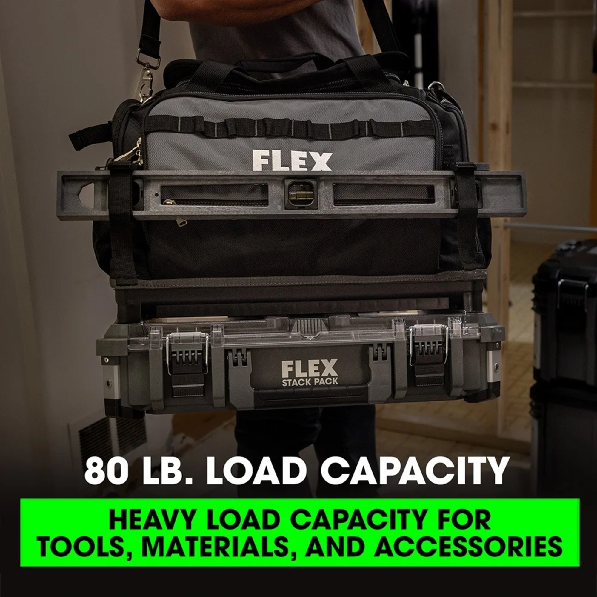 Flex Tools Stack Pack 22" Zippered Tool Bag - FS1203 - EngineerSupply