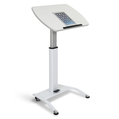 Luxor LX-PNADJ-WH - Pneumatic Height Adjustable Lectern - EngineerSupply